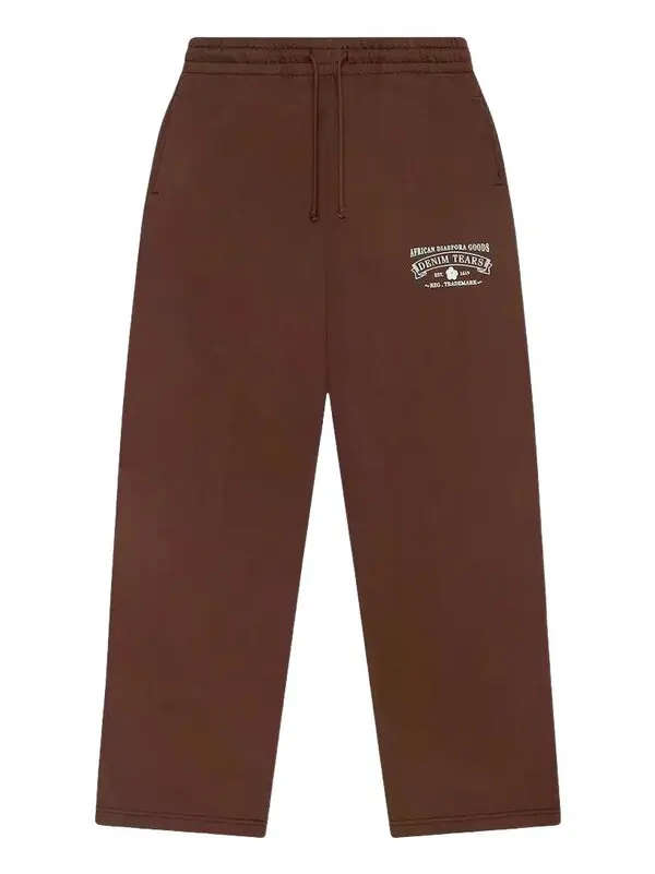 DENIM TEARS Logo-detail Track Pants - Brown