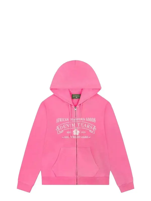 DENIM TEARS Zip-up Hoodie - Pink