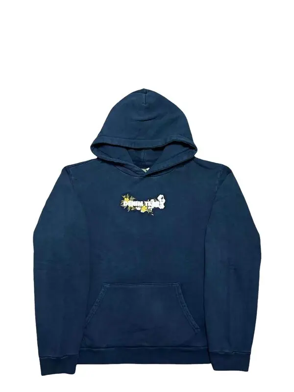 DENIM TEARS Embroidered Floral Logo Hoodie - Blue