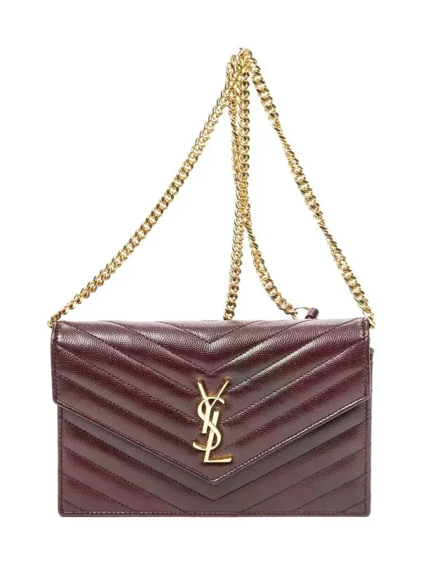 Saint Laurent Cassandre Envelope Crossbody Bag - Red