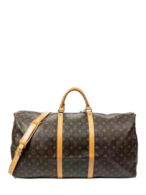 LOUIS VUITTON 1994 60 Keepall Bandoulière Monogram Canvas Holdall - Brown