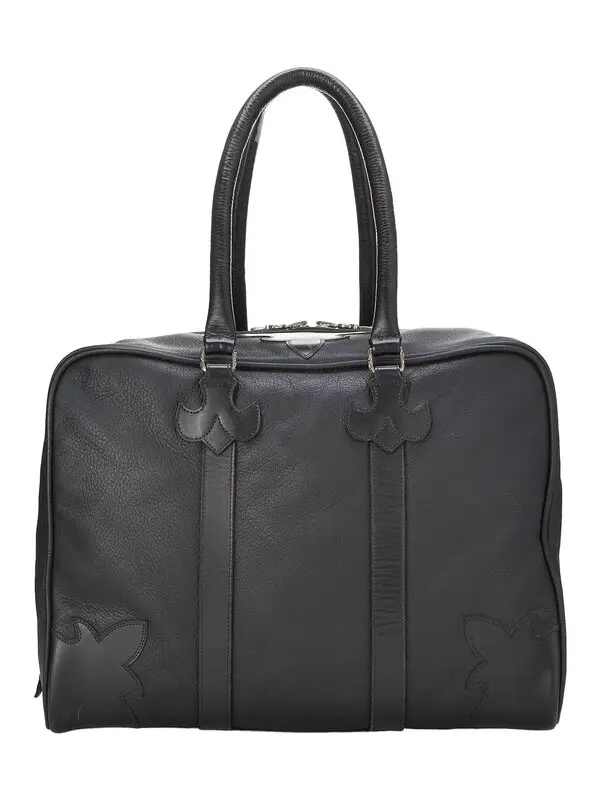 Chrome Hearts Leather Boston Bag - Black