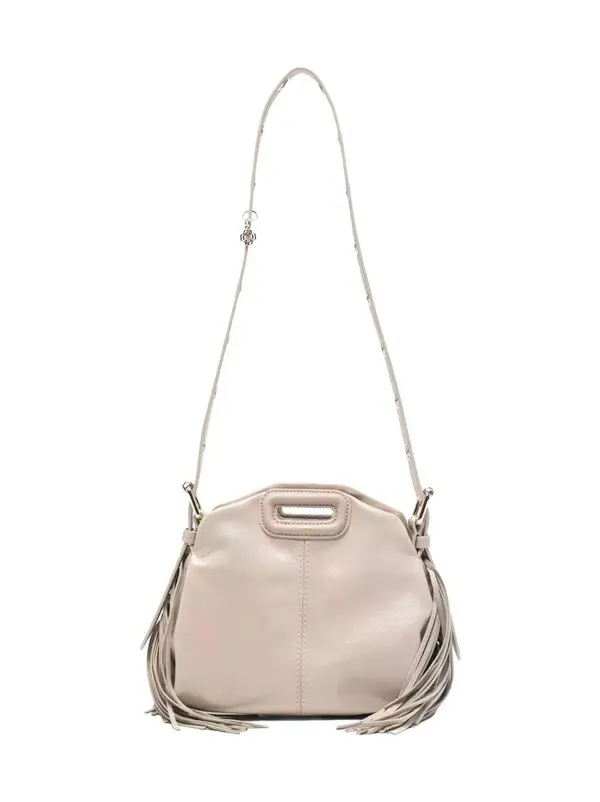 Maje Mini Naplack Crossbody Bag - Neutrals