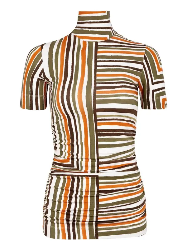 Silvia Tcherassi Leiza Striped Turtleneck Shirt - Multi