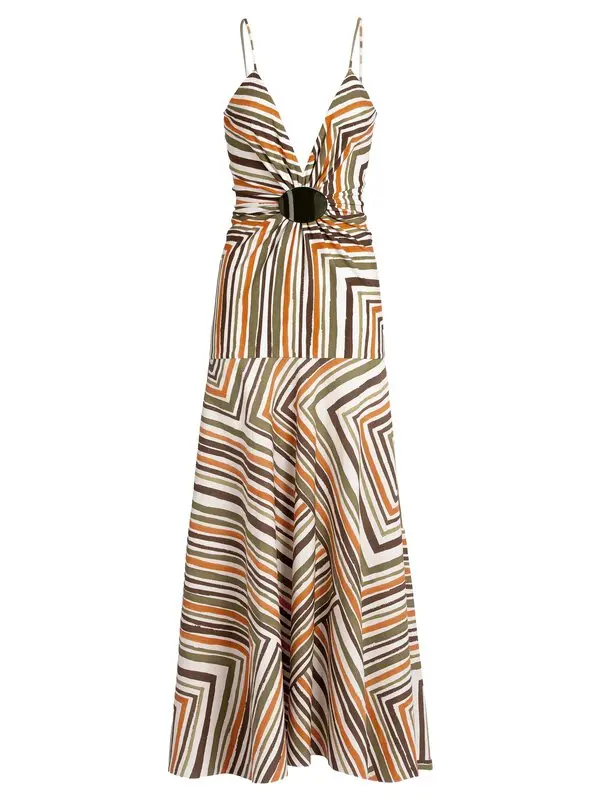 Silvia Tcherassi Emeli Jersey Midi Dress With Geometric Print - Multi