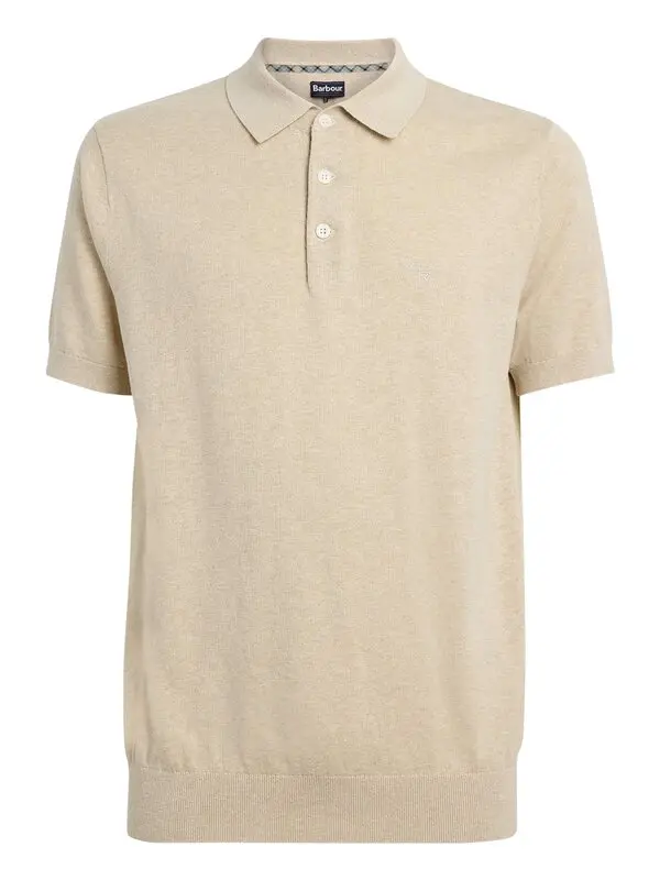 Barbour Cotton-linen Logo Polo Shirt - Beige