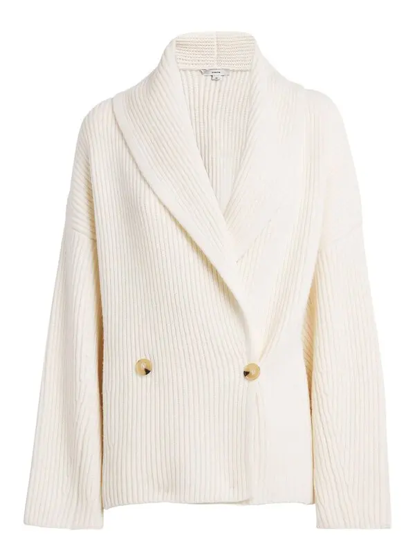 Vince Wool-blend Sweater Coat - Ivory