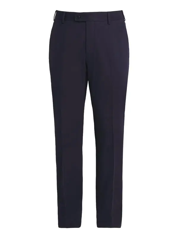 Brioni Cotton-blend Pienza Straight Trousers - Blue