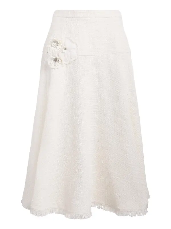 Cinq À Sept Cotton Henriette Midi Skirt - Ivory