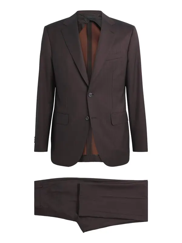 Brioni Wool-silk Plume 2-piece Suit - Brown