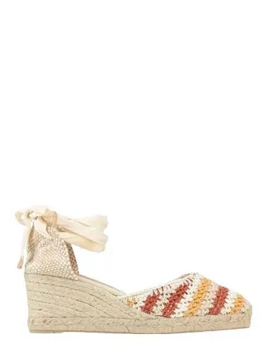 CastaÑer Crochet-knit Striped Espadrilles - Off White