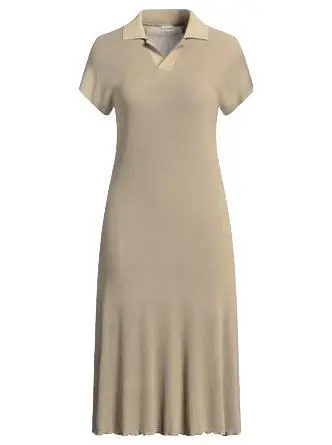 Burberry Midi Flared Dress - Sage Green