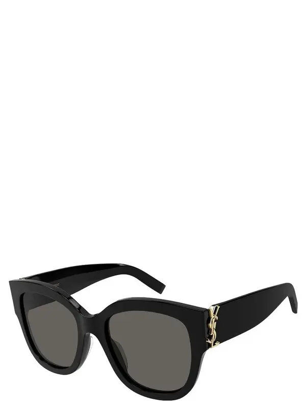 Saint Laurent Sl M95/f Linea Monogram Sunglasses - Black