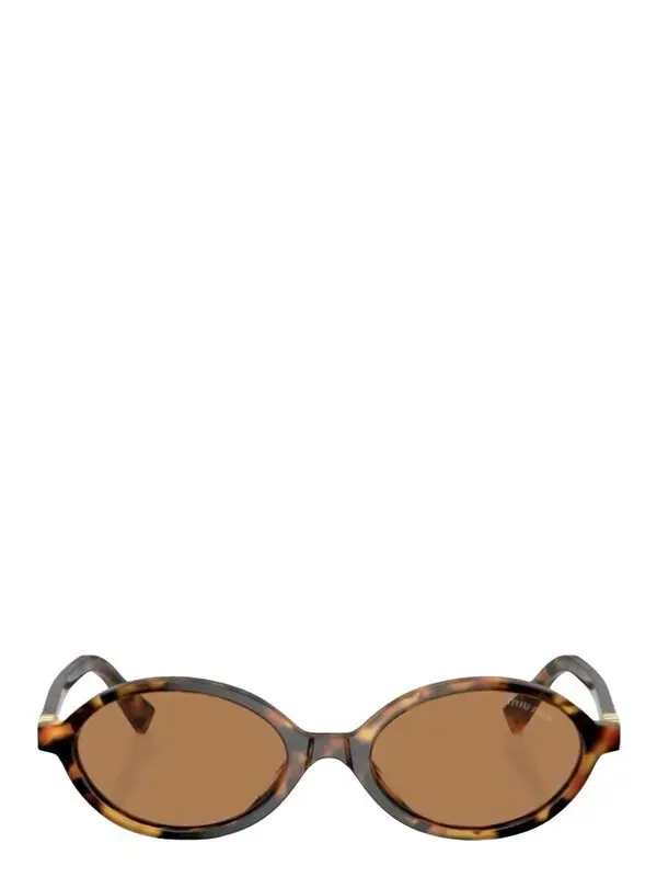 Miu Miu Acetate Frame With Logo - Brown