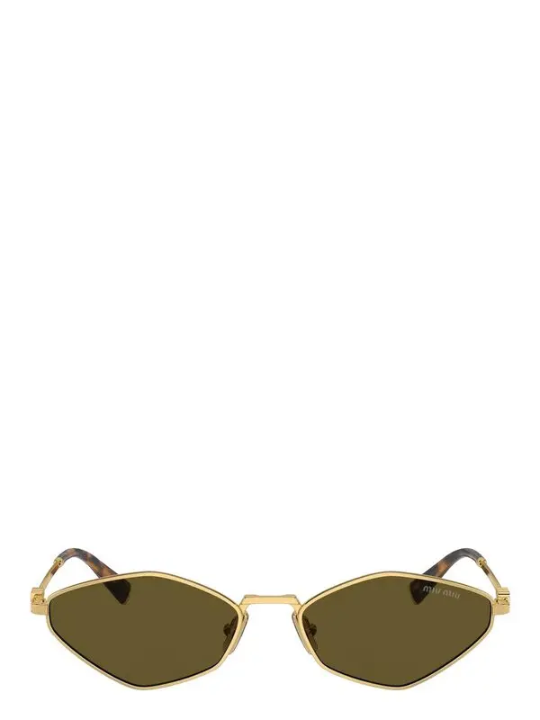Miu Miu Regard Geometric Metal Frame - Gold
