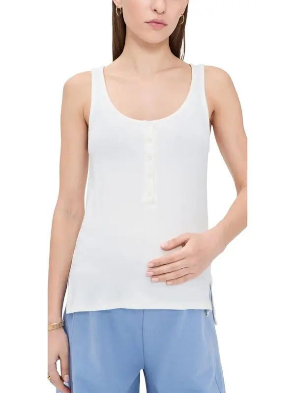 Hatch Ribbed Nursing Tank - Ivory