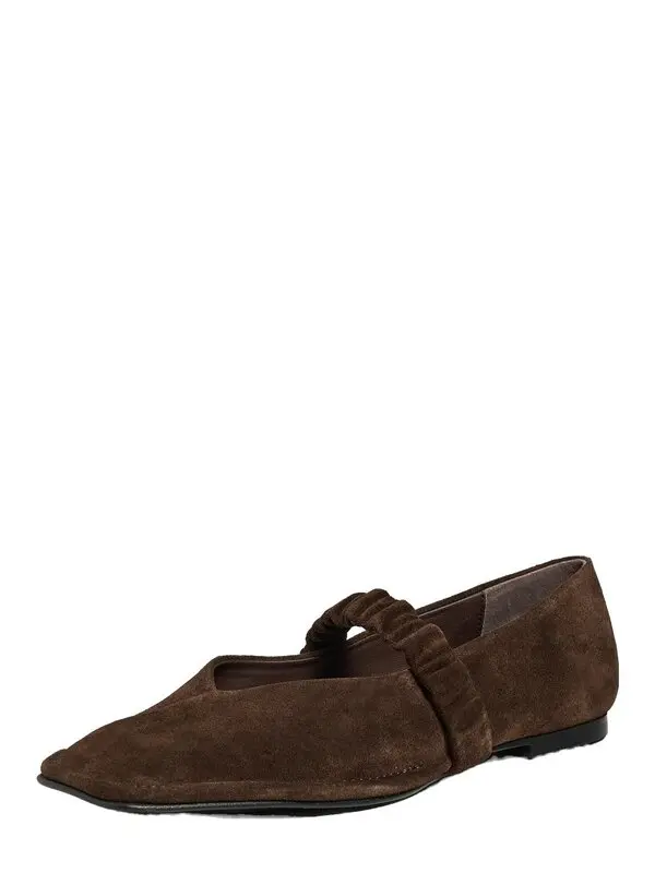 ALOHAS Lautan Suede Leather Ballet Flats - Suede Brown
