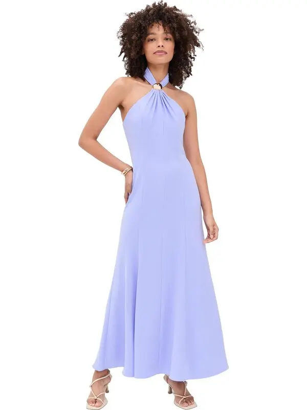 Shoshanna Keller Maxi Halterneck Dress - Lilac