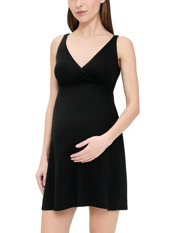 Hatch Feed Nursing Nightie - Black