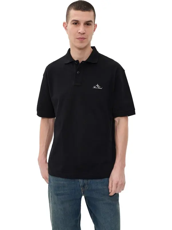 Stone Island Relaxed Pique Polo - Black