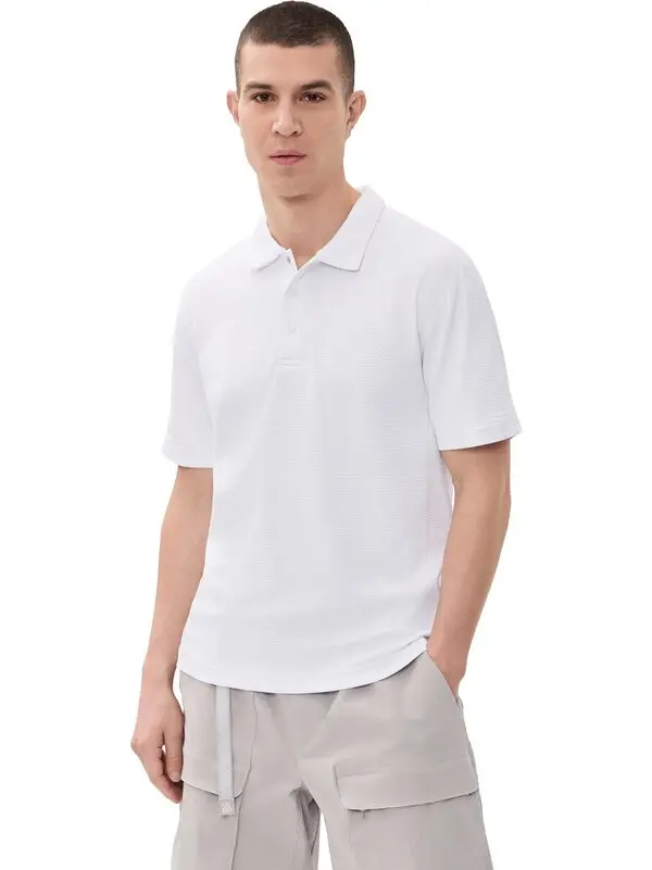 Reigning Champ Solotex Mesh Tiebreak Standard Polo - White