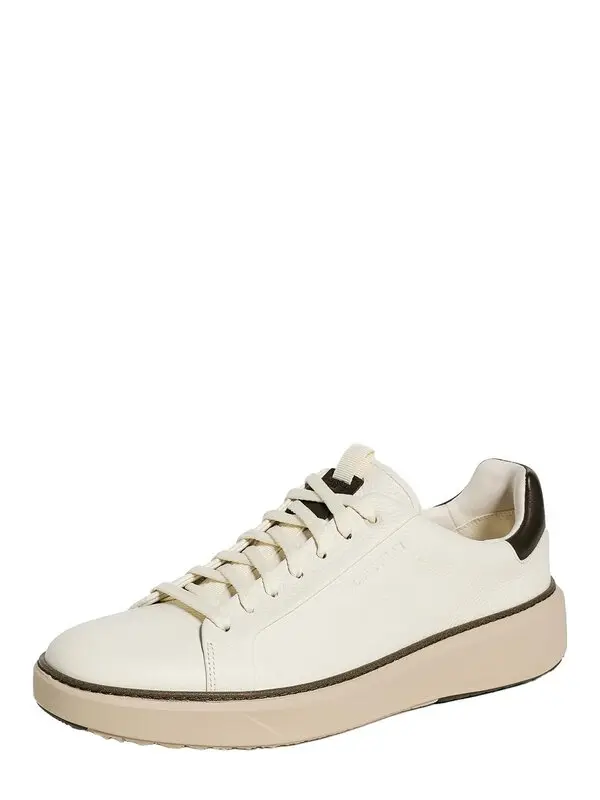 Cole Haan Grandpro Topspin Golf Sneakers - Ivory Wp/ch Deep Olive