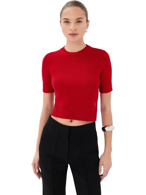 JIL SANDER Crew Neck Pullover - Rouge