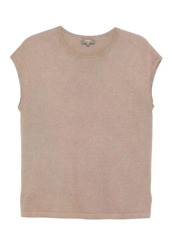 N.peal Sleeveless Knit Top - Neutrals
