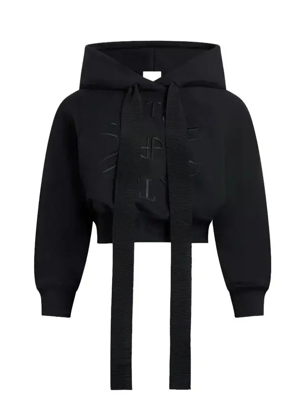 Patou Tie-detail Hoodie - Black
