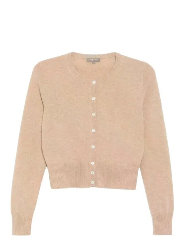 N.peal Cropped Cardigan - Neutrals