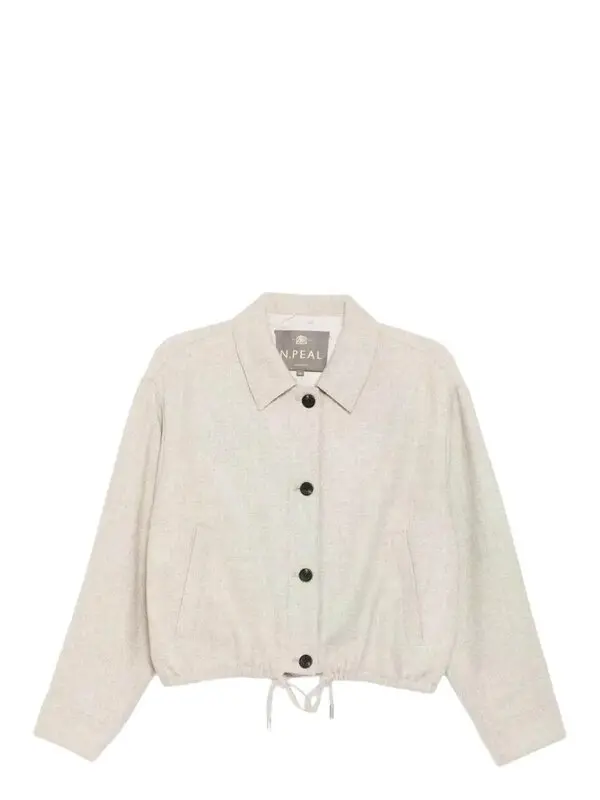 N.peal Button Drawstring Jacket - Neutrals