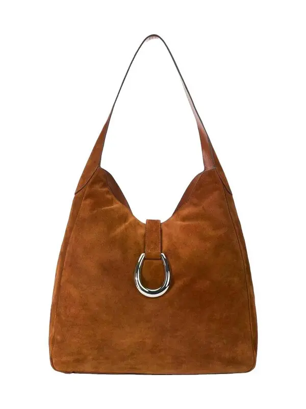Staud Ring Detail Shoulder Bag - Brown