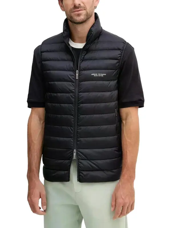 Armani Exchange Zip-fastening Quilted Gilet - Blue