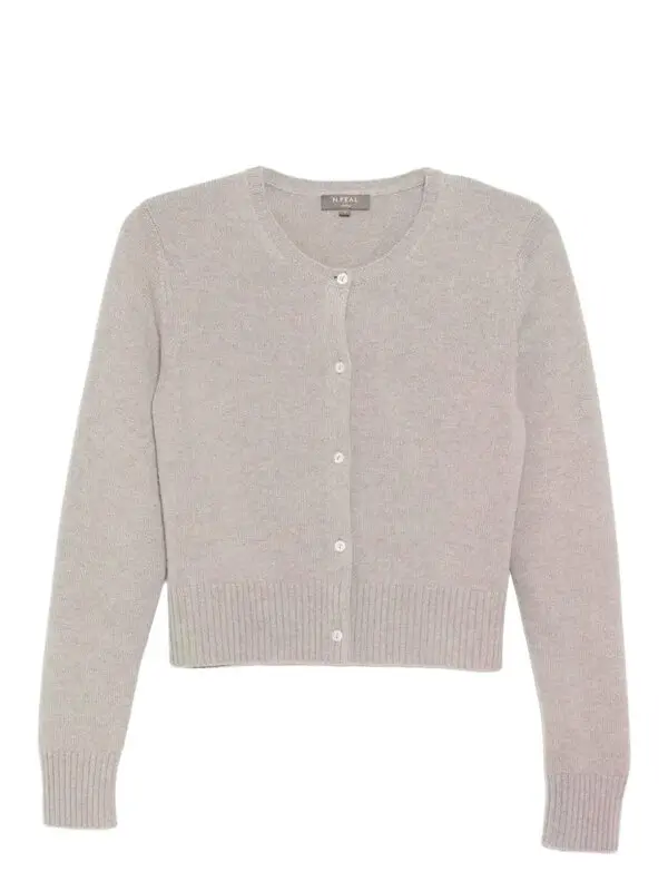 N.peal Chunky Knit Cropped Cardigan - Neutrals