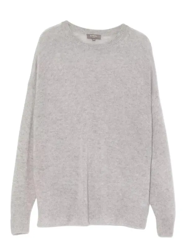 N.peal Plain Knit Cashmere Top - Grey