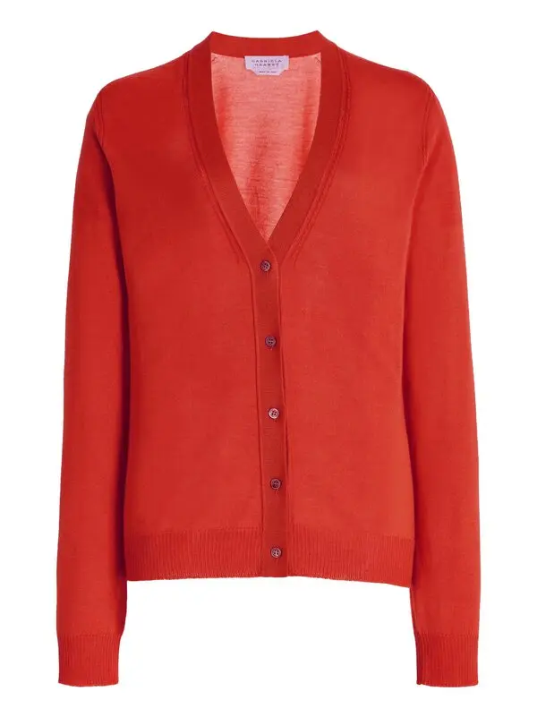 Gabriela Hearst Tori Knit Cardigan - Red Topaz