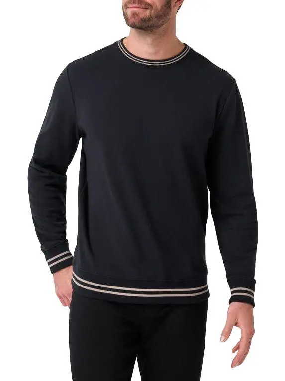 Travis Mathew Social Club Contrast Stripe Sweatshirt - Black