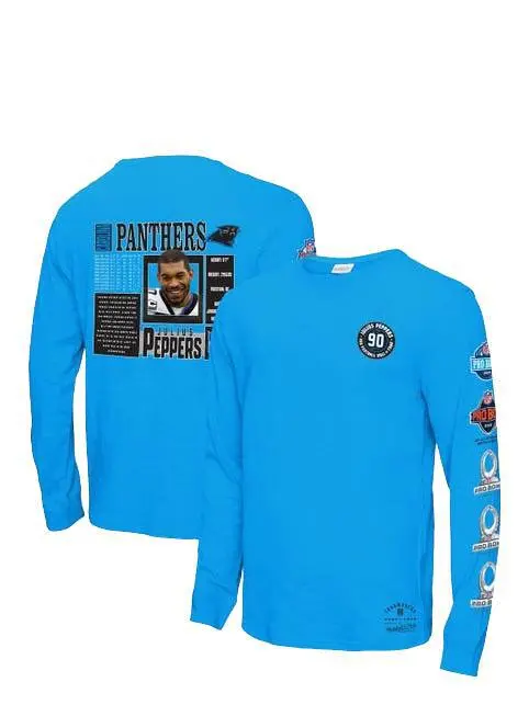Mitchell & Ness Julius Peppers Carolina Panthers Pro Bowl Long Sleeve T-shirt - Blue