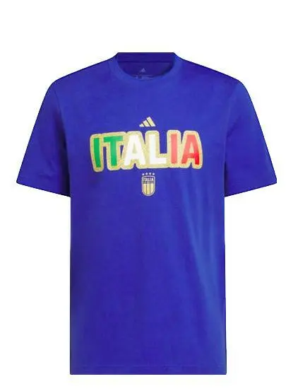 Adidas Italy National Team Jersey Hook T-shirt - Blue