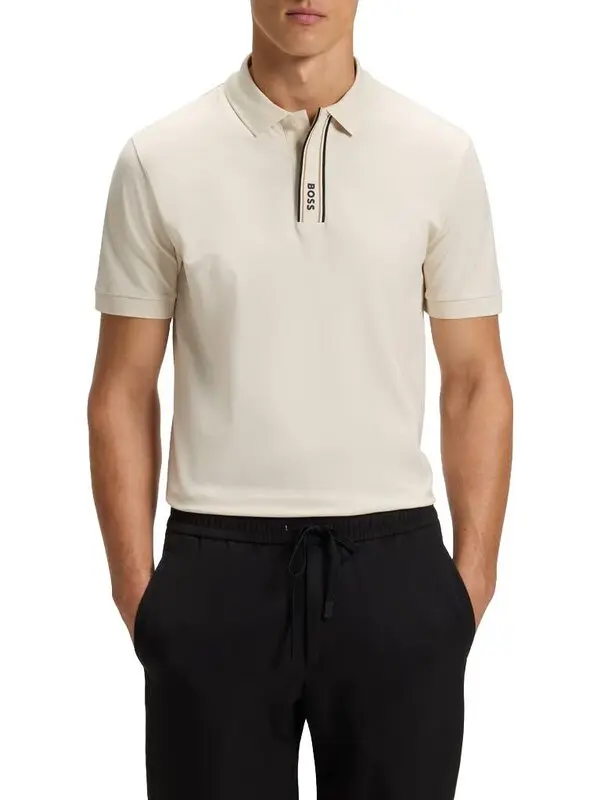 BOSS Paddy Cotton Polo - Open White
