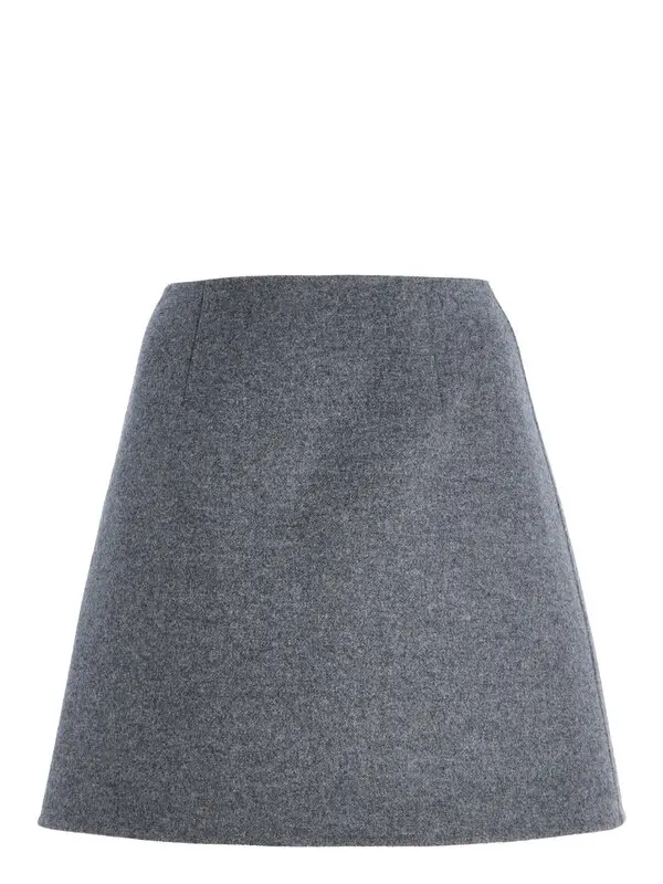 Carolina Herrera Mid-rise Virgin-wool Mini Skirt - Grey