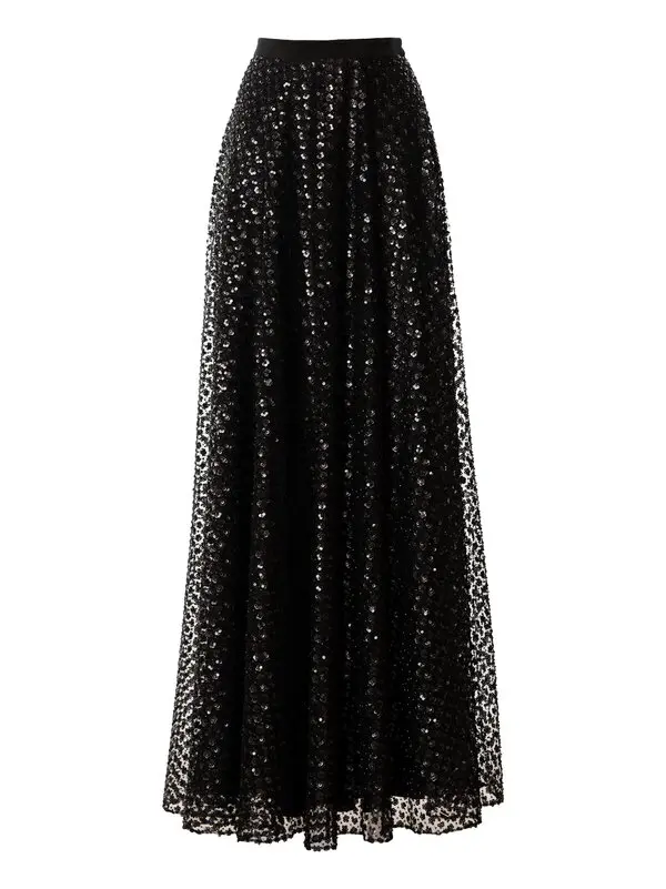 Lena Hoschek Odile Sequined Maxi Skirt - Grey