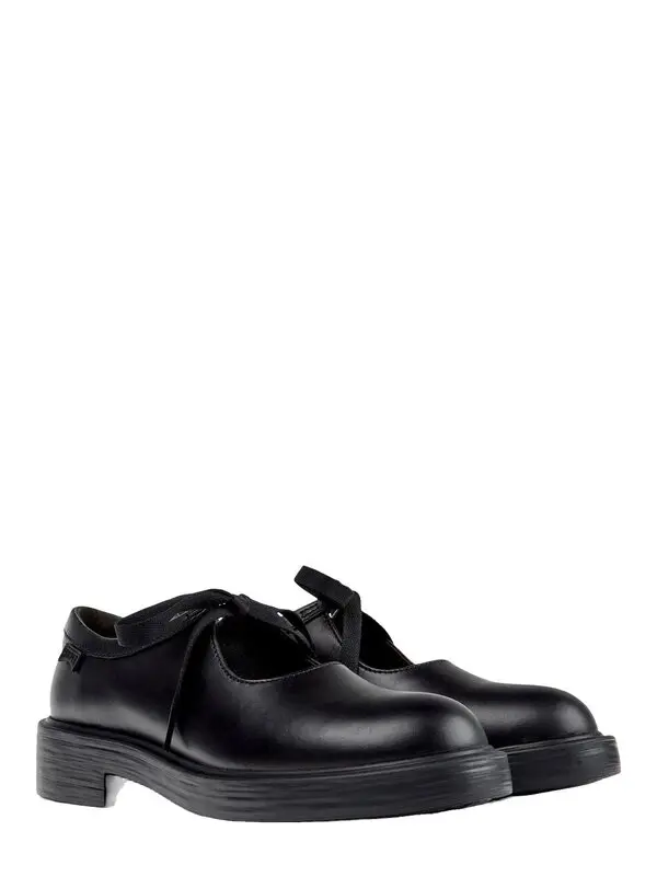 Camper Dean Leather Mary Jane Flats - Black