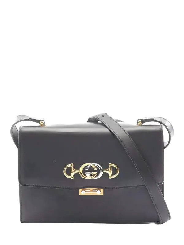 Gucci 2010s Zumi Leather Shoulder Bag - Black