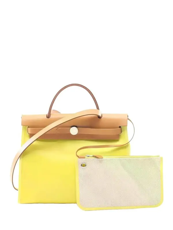 Hermès 2019 Zip Two-way Handbag - Yellow