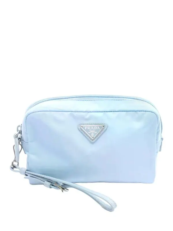 Prada 2010s Small Re-nylon Pouch - Blue