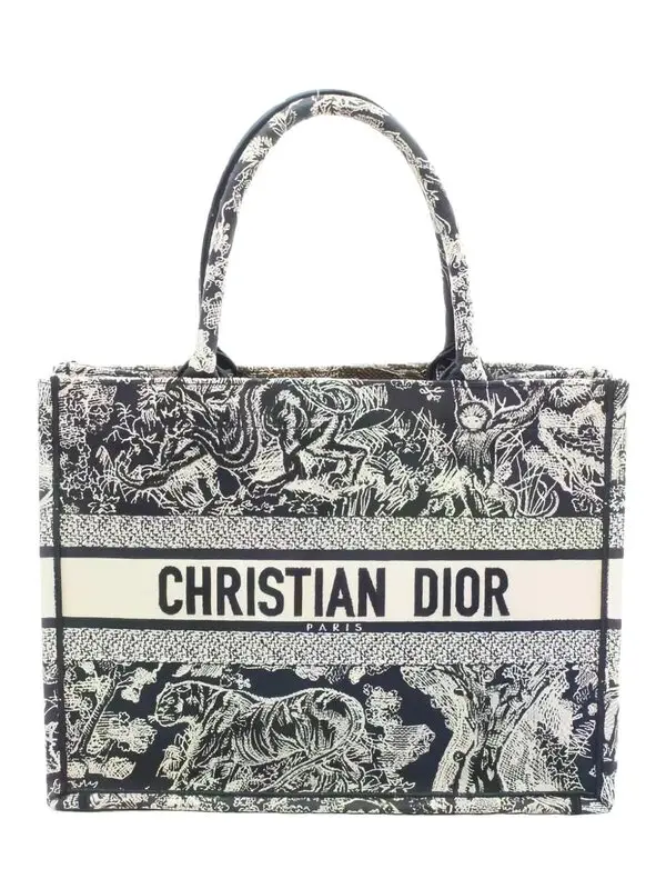 Dior 2000s Medium Book Tote Bag - Blue