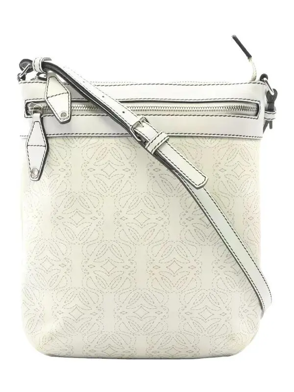 Loewe 2000s Anagram Cross Body Bag - Neutrals
