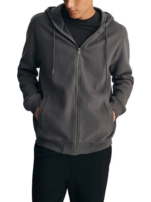 MAVI Relaxed Fit Cotton Zip Hoodie - Asphalt