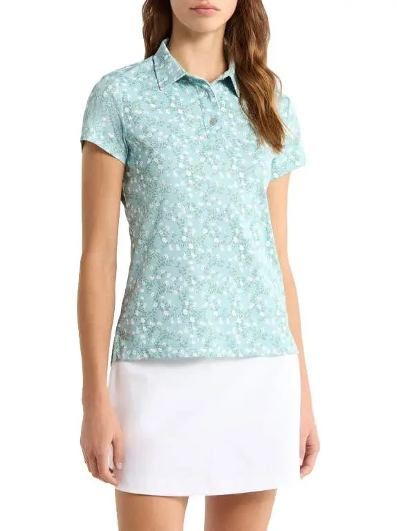 SWANNIES Printed Golf Polo - Surf